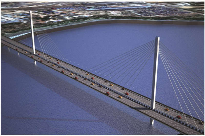 Kigamboni Bridge and its Dar Approach Road in Dar Es Salaam Tanzania